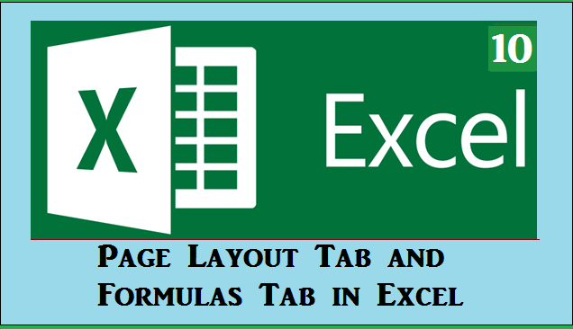 Page Layout Tab And Formulas Tab In Excel